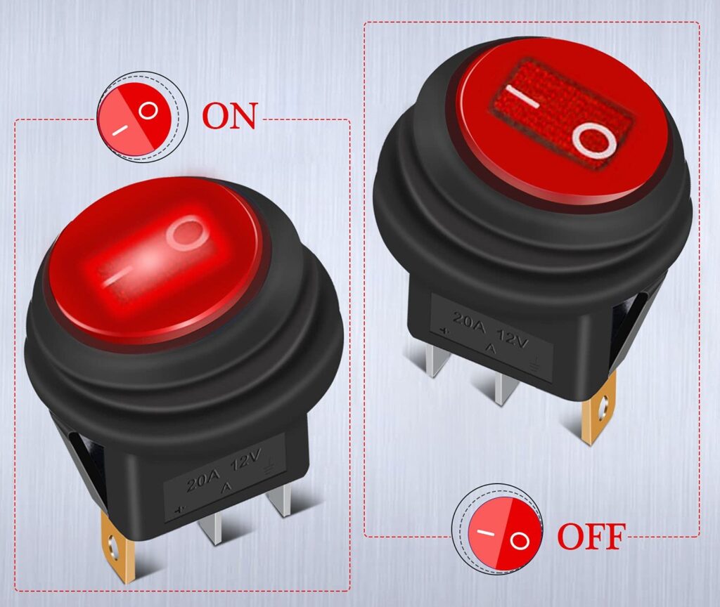 Quaden Round Rocker Switch - Marketeers Car Accessories Distributor
